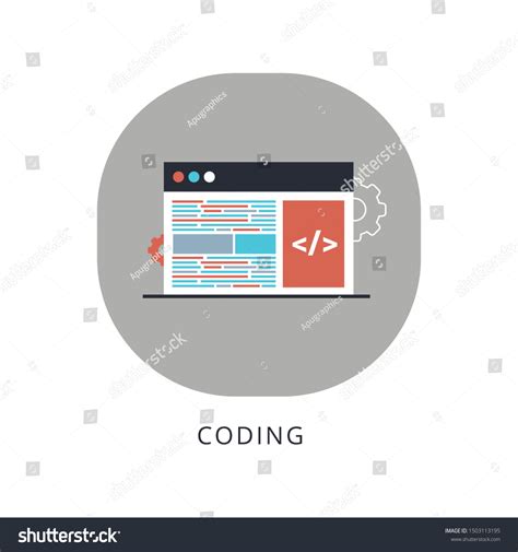 Programming Coding Best Programming Languages Flat Stock Vector