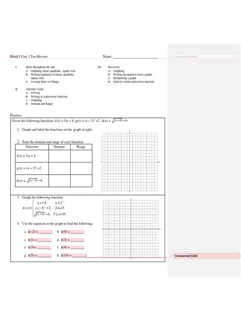 Unit 1 Math 3 Test Review Pdf