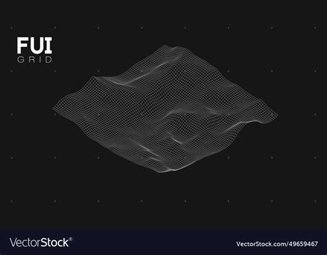 Fui Gui 3d Landscape Scan Grid Abstract Royalty Free Vector