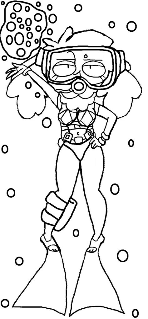 Free To Color Rocky Rakoon Scuba Bikini Pj By Bludinimax On