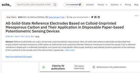 All Solid State Reference Electrodes Based On Colloid Imprinted Mesoporous Carbon And Their