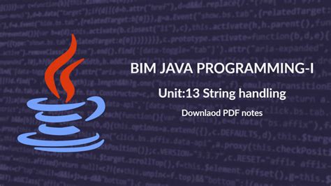 Unit String Handling