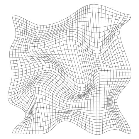 premium vector distorted square grid wireframe wave geometry grid warped mesh texture curved
