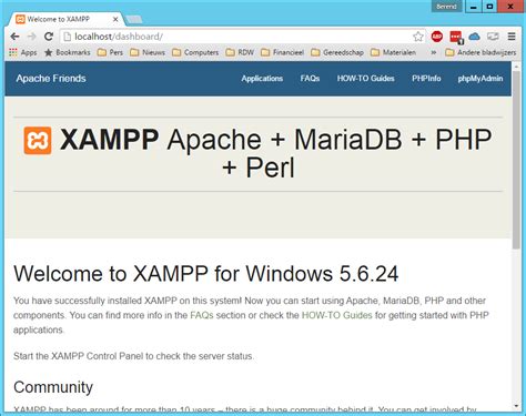 Xampp Installing And Using It On Windows 2012 R2 Bjdejong Blog