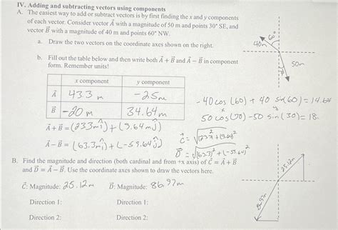 Solved Iv Adding And Subtracting Vectors Using Solutioninn