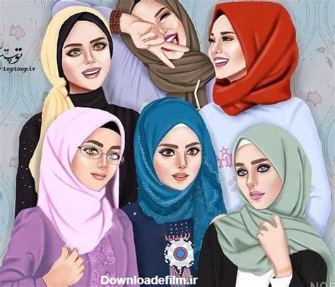 عکس کارتونی دخترانه با حجاب