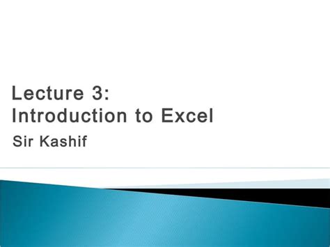 introduction to excel ppt computing technology and computing