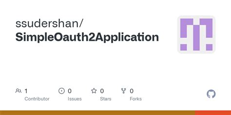 GitHub Ssudershan SimpleOauth Application