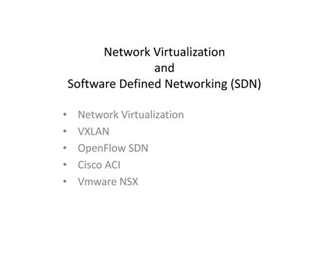Network Virtualization And Sdn Nov 21 Network Virtualization And