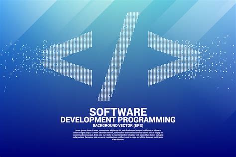 Premium Vector Polygon Software Development Programming Tag Icon With