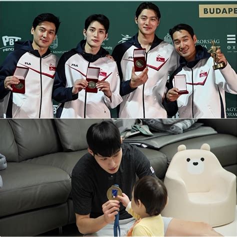 ‘슈돌 펜싱 국가대표 김준호 아들 은우에게 메달 걸어줘 약속 지켰다