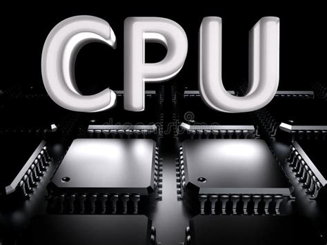 Cpu Central Processing Unit Multi Core Stock Illustration Illustration Of Dimensional