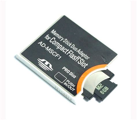 Sony AD MSCF Memory Stick Pro Duo Adaptor For CompactFlash Slot CF