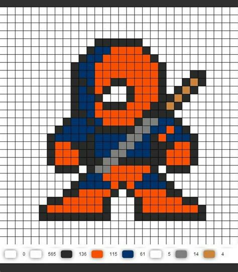 Человек паук по клеточкам 70 фото