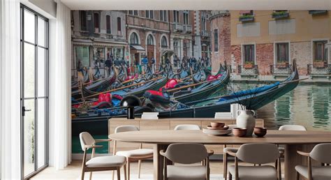 Venetian Gondolas Serenity Mural Classic Travel Decor