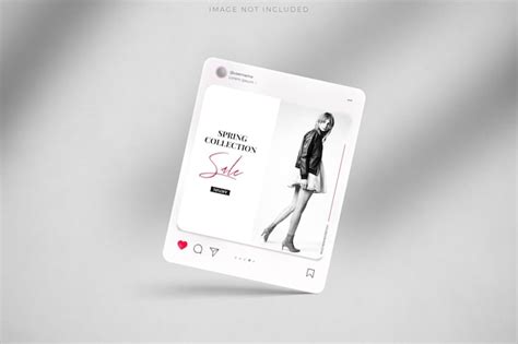 Premium Psd Social Media Post Interface Mockup With Shadow Social Media Mobile App Page