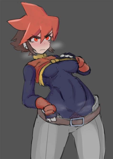 Rule 34 1girls Atlas Megaman Bodysuit Breasts Mega Man Mega Man Zx Midriff Pubic Hair