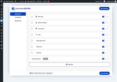 Admin Bar Editor Toolbar Customization With User Role Based Access And Custom Menus Wordpress