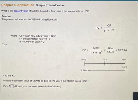 Solved Chapter 4 Application Simple Present Value What Is
