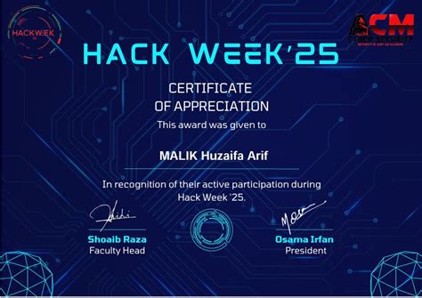 Hackweek Cybersecurity Osint Soc Bugbounty Learningjourney Malik Huzaifa Arif