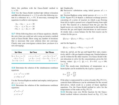 Solved Solve This Problem With The Gauss Seidel Method To