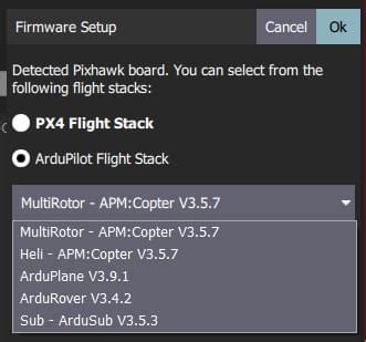 Loading Firmware QGC Guide Master