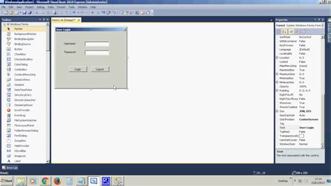 Create Login Window With User Authentication In Vbnet Step By Step
