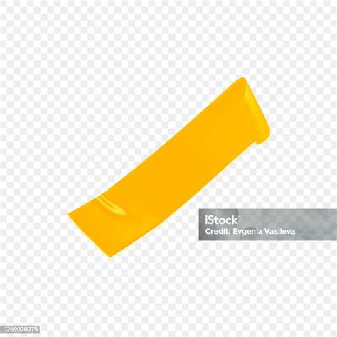 투명 한 배경에 격리 된 노란색 덕트 수리 테이프 고정을 위한 사실적인 노란색 접착 테이프 조각 접착제 종이 접착 사실적인 3d