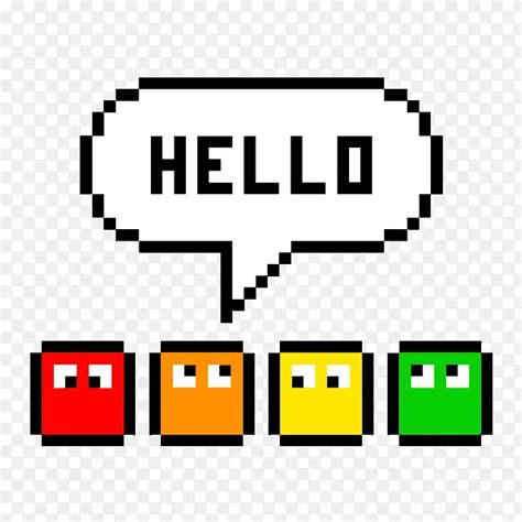 hello像素表情PNG图片素材下载 图片编号qkppopje 免抠素材网