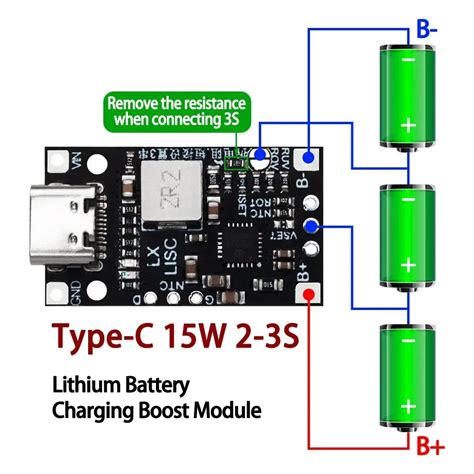 Buy Type C Usb 2s 3s Bms 15w 84v 126v 15a Lithium Battery Charging