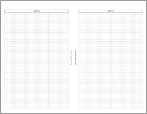 Printable Half Letter Grid Notes Inserts Planner Or Agenda Inserts Etsy