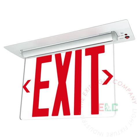 Recessed Edge Lit Exit Light Co