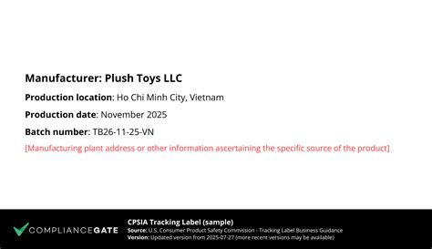 Cpsia Tracking Label Guide For Importers And Amazon Sellers