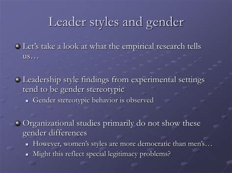 PPT Gender And Leadership PowerPoint Presentation Free Download ID 390585