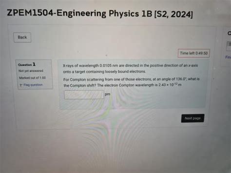 Solved X Rays Of Wavelength 0 0105 ﻿nm Are Directed In The