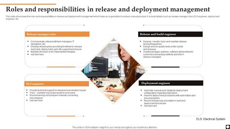 Roles And Responsibilities In Release And Deployment Management Ppt Slide