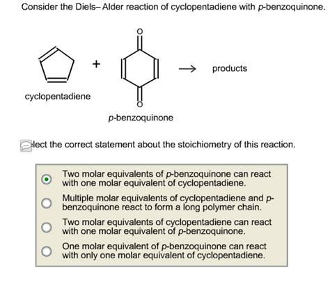 Solved Consider The Diels Alder Reaction Of Cyclopentadiene