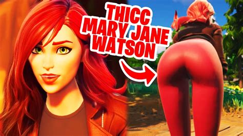 Fortnite Thicc Skin Showcase Mary Jane Watson Youtube