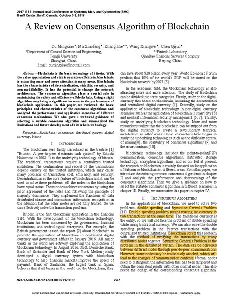 a review on consensus algorithm of blockchain a review on consensus