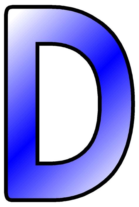 The Letter D Is Blue In Color