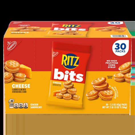 Ritz Bits Cheese Cracker Sandwiches 30 Snack Packs 1 5 Oz Each