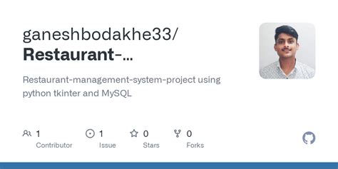 Github Ganeshbodakhe33restaurant Management System Project Restaurant Management System