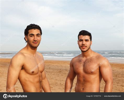 Two Handsome Shirtless Men Stock Photo By Nataly Nete