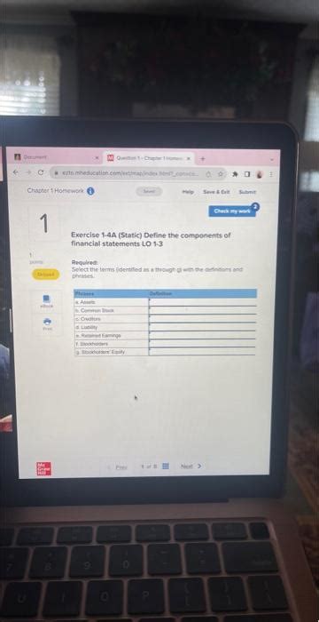 Solved Exercise 1 4a Static Define The Components Of