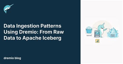 Data Ingestion Patterns Using Dremio From Raw Data To Apache Iceberg