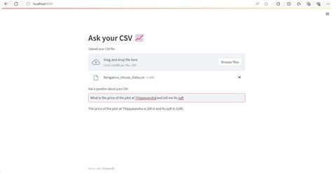 github dhanush mohan csvchat a llm powered application that enables the users to communicate