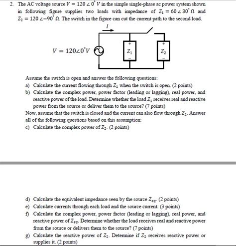 Solved The Ac Voltage Source V 120 2 0。v In The Simple