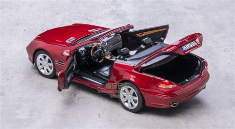 118 Norev 2003 Mercedes Benz Sl Class Sl500 R230 Red Diecast Car