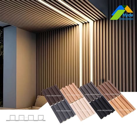 Home Hotel Office School Interior Wall Entrance Cladding Wpc 4 Holes