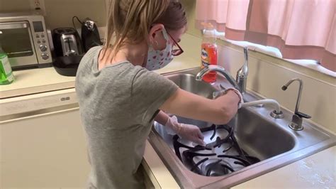 Asmr Cleaning Vlog🧽🧼🦠cleaning The Kitchen Part 2 Youtube